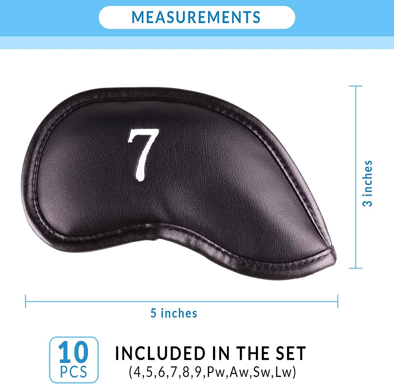 Premium Magnetic Leather Iron and Wedge Golf Club Head Covers– All Teed Up